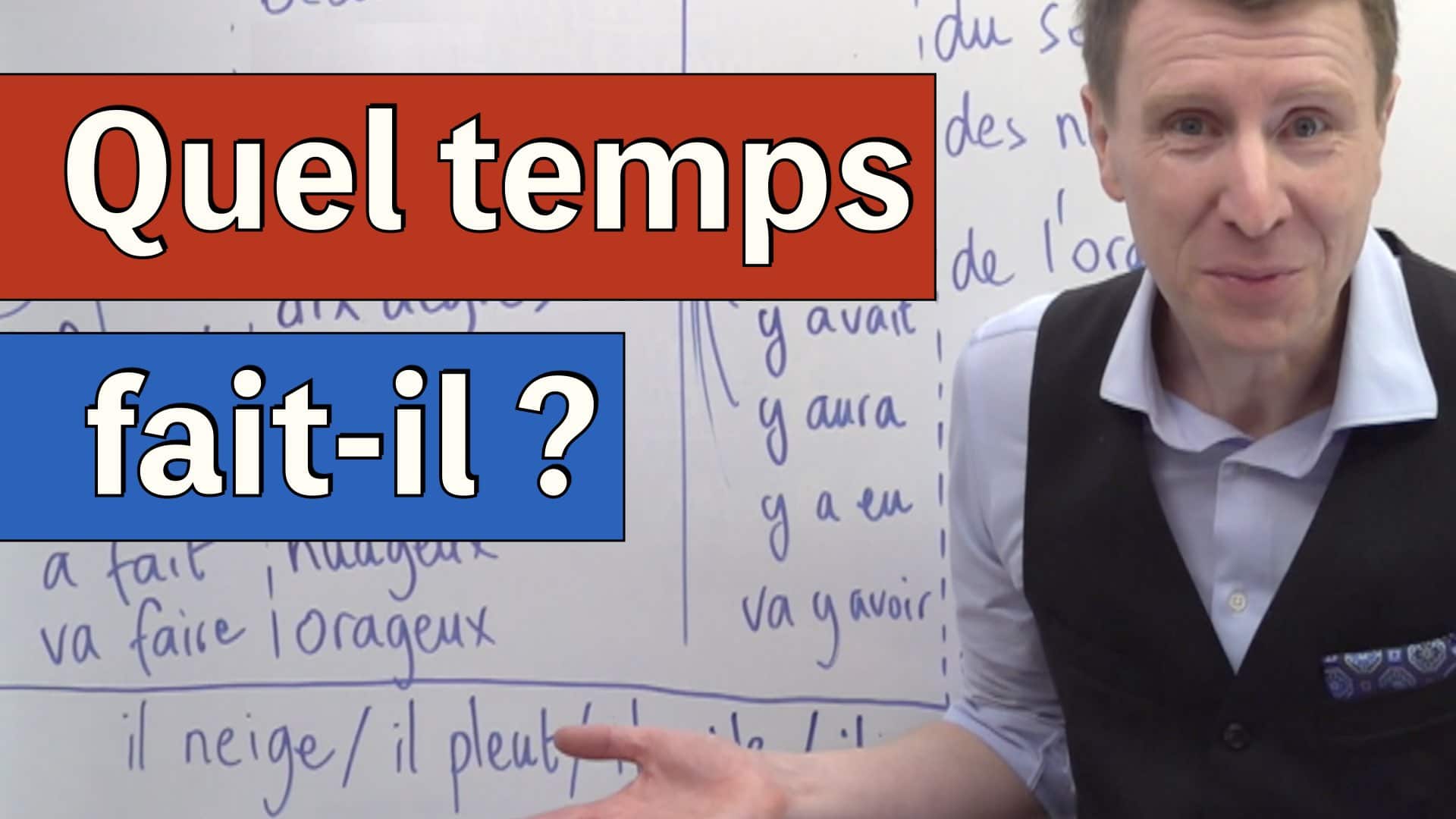 Vocabulaire météo - transcription