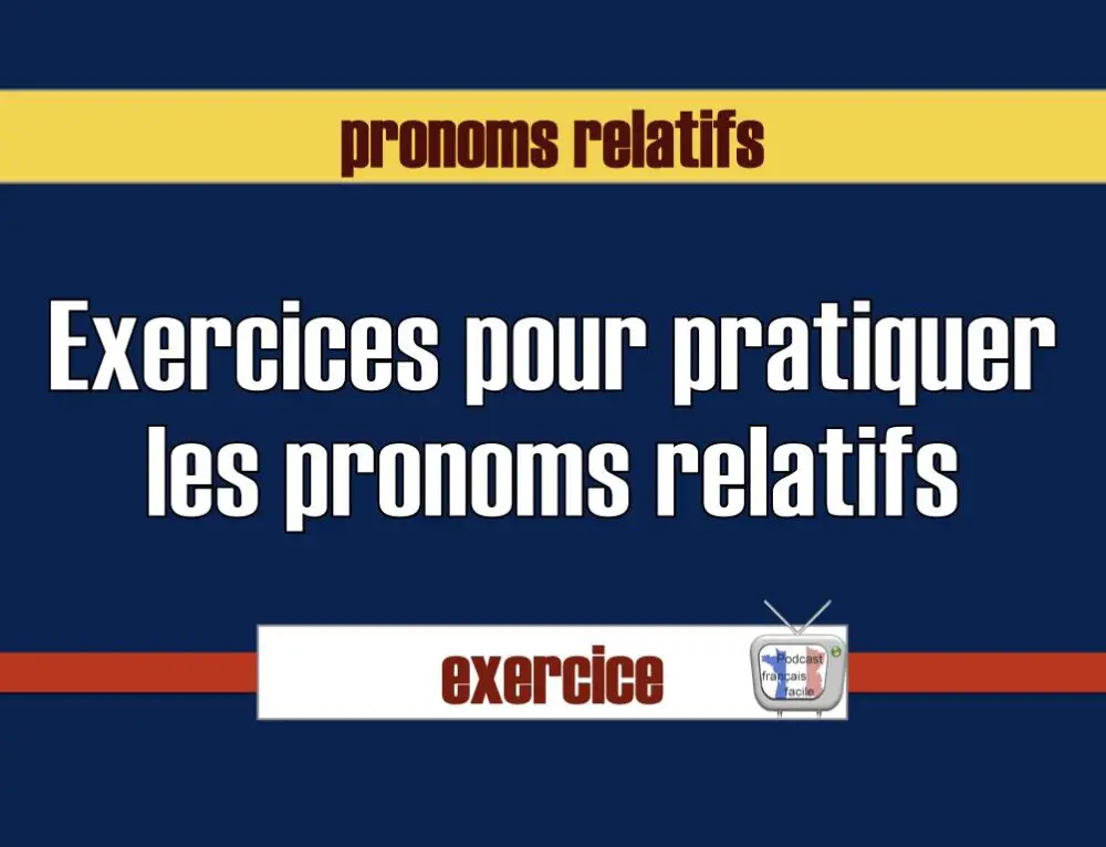 Exercices pronoms démonstratifs